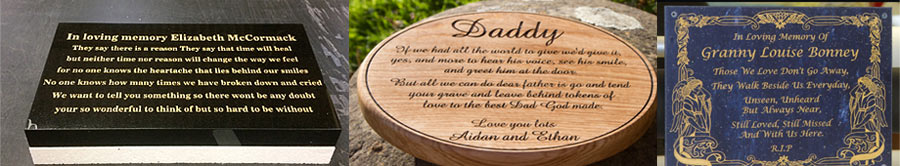 Memorial Inscriptions, Remembrance Poems & Verses | The Sign Maker