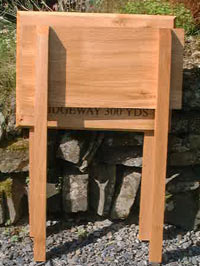 Wooden Posts, Oak Posts, Wrought Iron Bracket | The Sign Maker