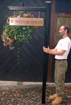 Wooden Posts with Arm for Hanging Signs | The Sign Maker