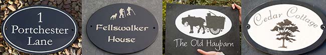 Unique Painted and Carved Slate House Signs | The Sign Maker
