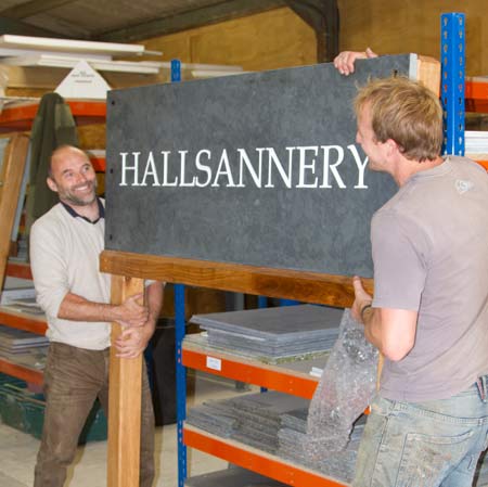 Wooden Posts, Oak Posts, Wrought Iron Bracket | The Sign Maker