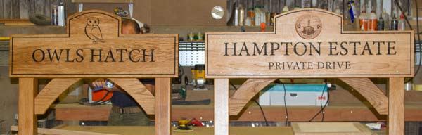 Wooden Posts, Oak Posts, Wrought Iron Bracket | The Sign Maker