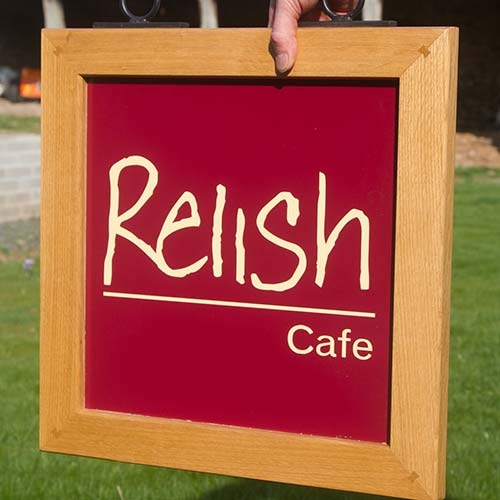 Hanging Signs with Wooden Frame and Metal Brackets | The Sign Maker