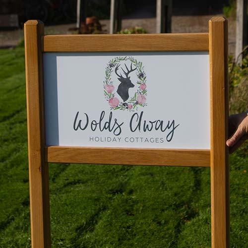 Entrance Signs with Oak Frames and Posts | The Sign Maker