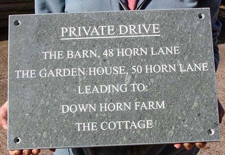 Stone, Granite, Slate Signs & House Signs | The Sign Maker