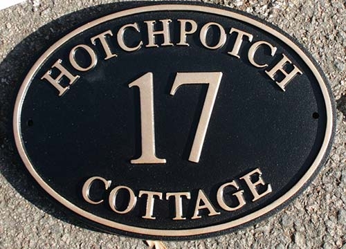 Cast Oval House Signs - Variety of Sizes | The Sign Maker