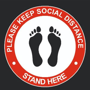 Social Distancing Floor Stickers & Stencils | The Sign Maker